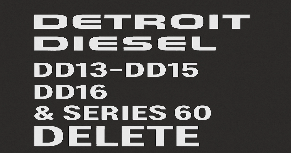 Detroit Diesel DD13-DD16 DPF/EGR/DEF Delete – Bandit Tuning
